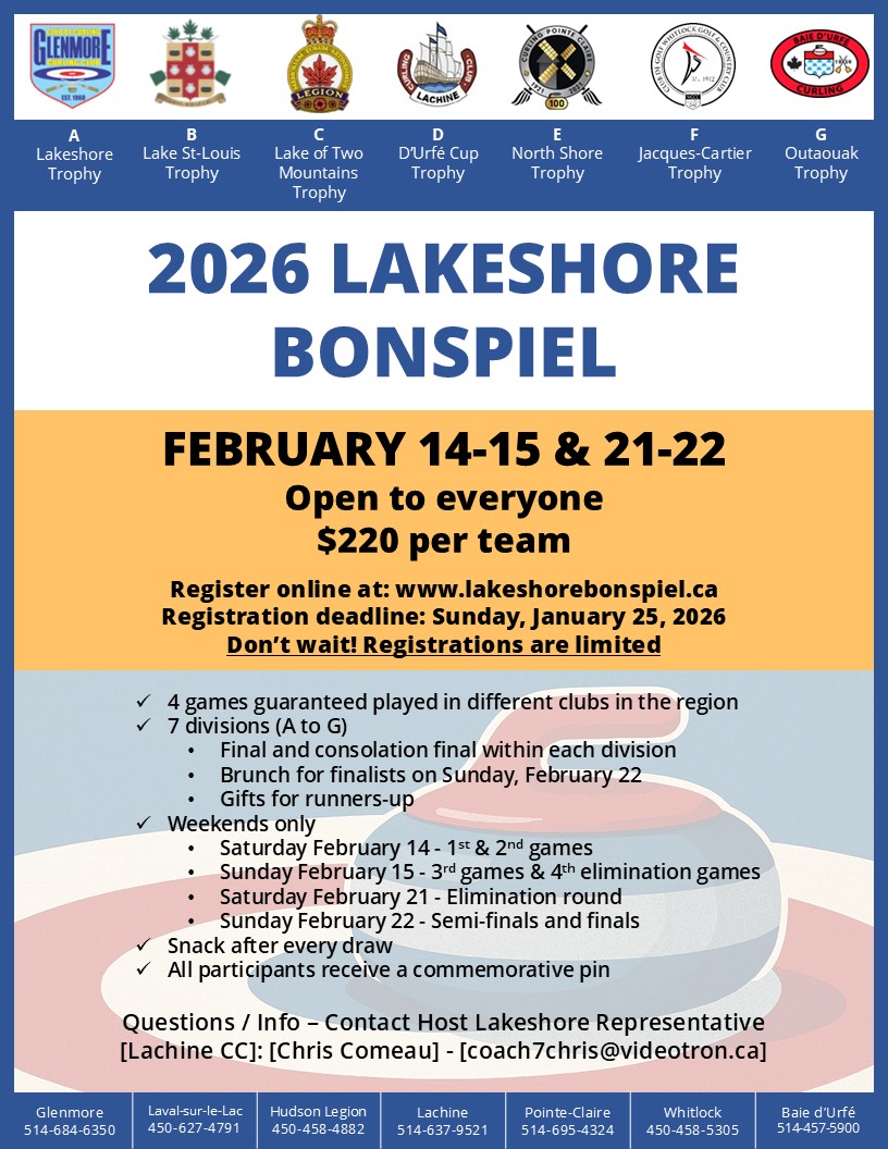 Club de Curling Lachine | Lachine Curling Club - Lakeshore Bonspiel ...